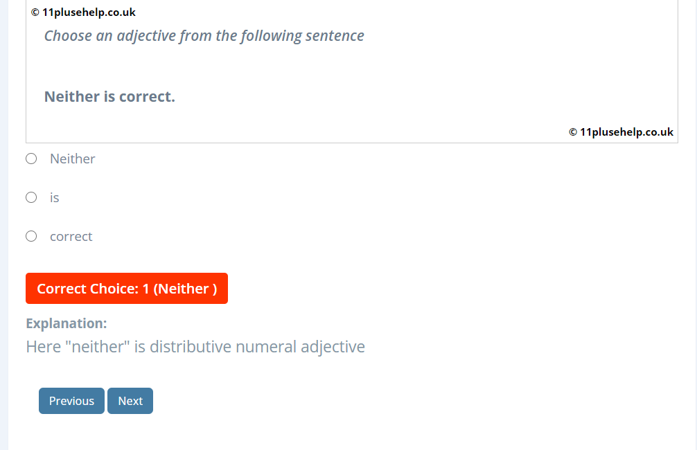 11 Plus Adjectives - 11Plus e Help | 11PluseHelp.co.uk