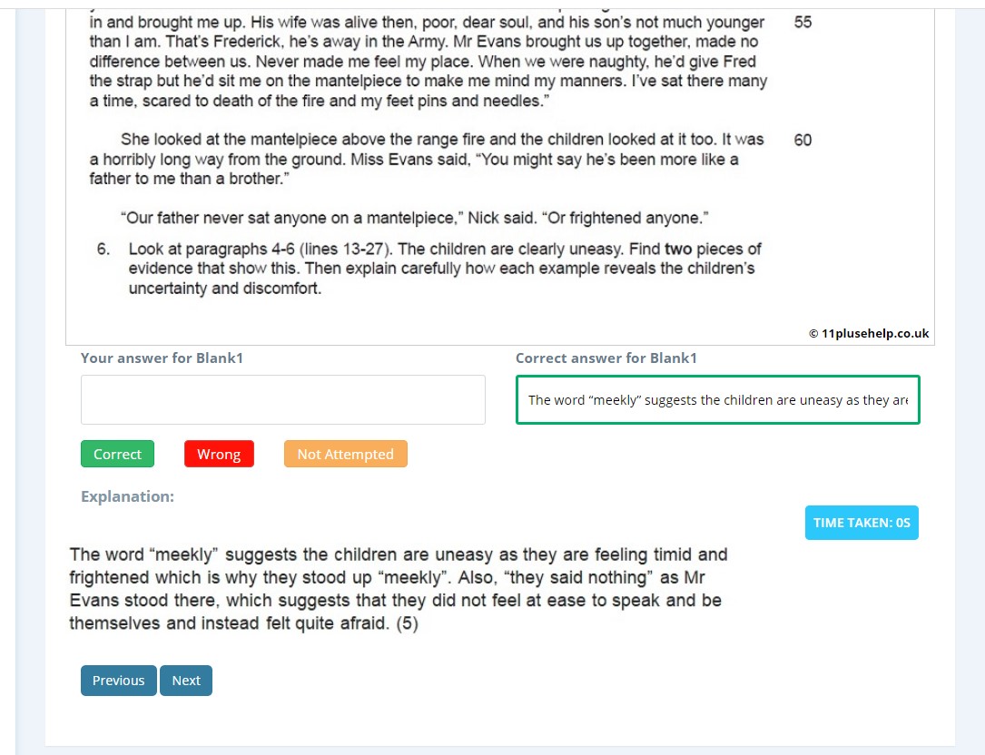 11 Plus Reading Comprehension - English - Best 11 Plus Online Practice ...