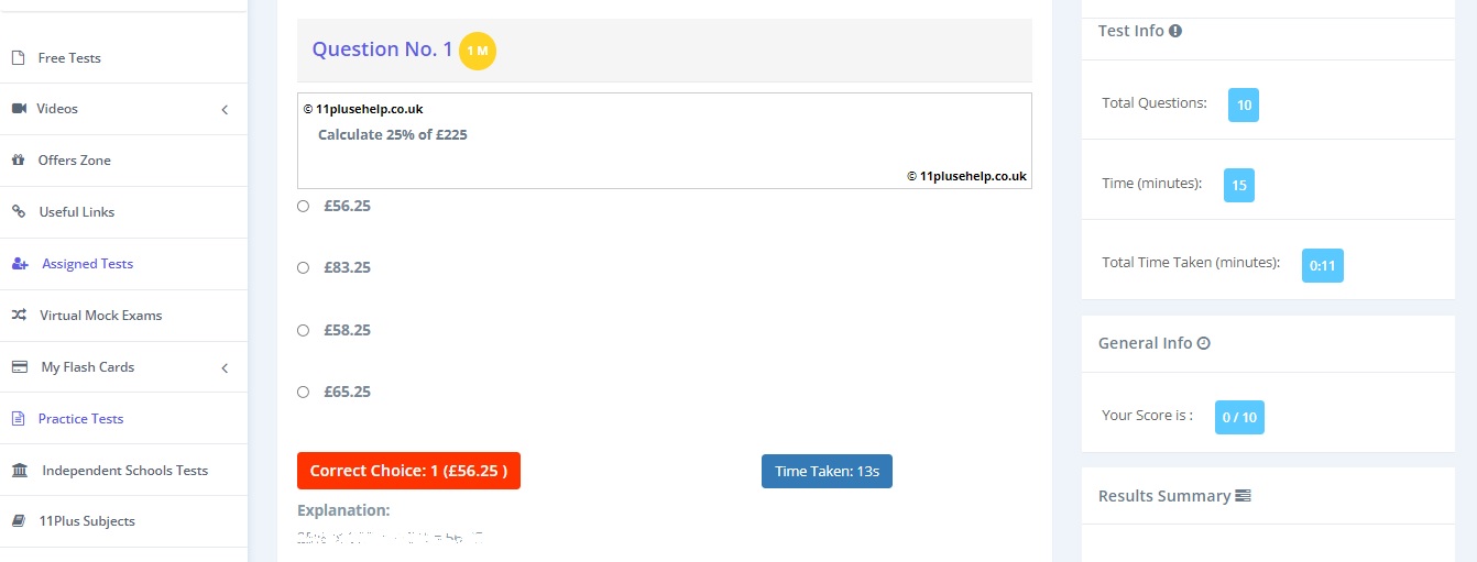 11 Plus Percentage Practice Tests - Best 11 Plus Online Practice Exams ...