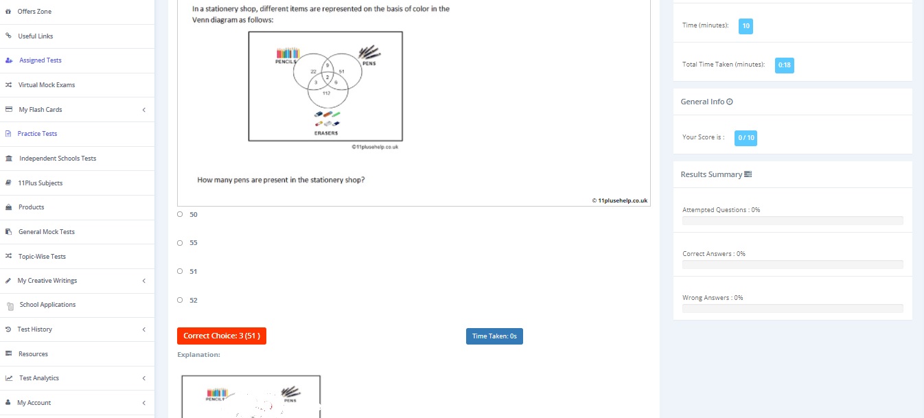 11 Plus Venn Diagrams Practice Tests - Best 11 Plus Online Practice ...