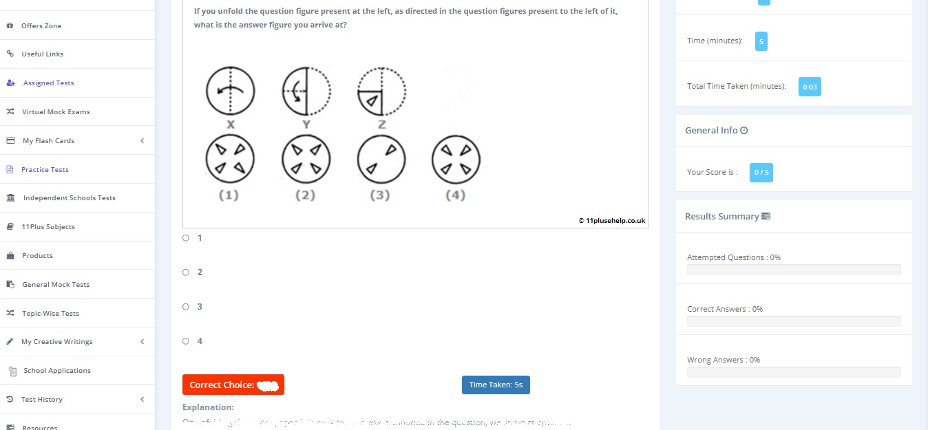 11 Plus Folding Paper Practice Tests - Best 11 Plus Online Practice ...