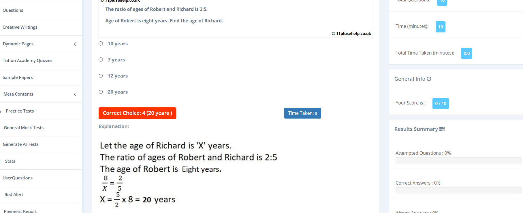 11 Plus Ratio and Proportion Maths - Best 11 Plus Online Practice Exams ...